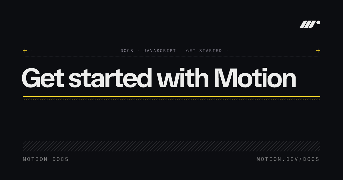 Get started with Motion | install, first animation | Motion JavaScript